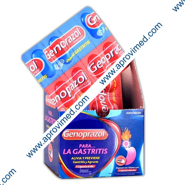 GENOPRAZOL Exhibidor c/7x7 CAPS. 20 MG. – APROVISIONAMIENTO MEDICO