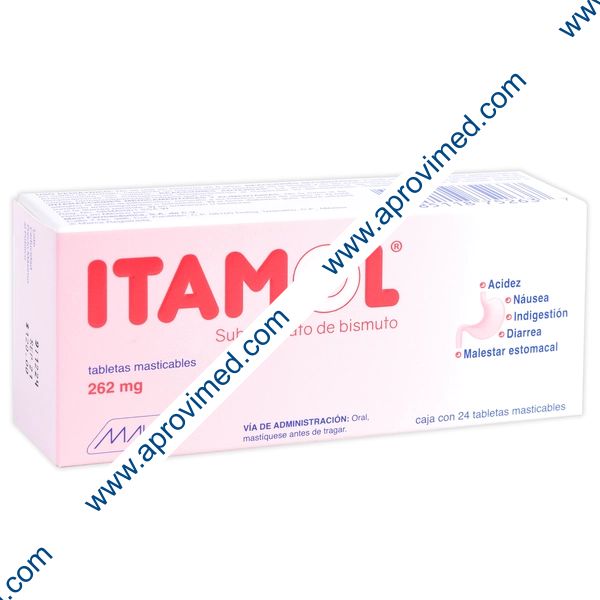 ITAMOL c/24 TABS. Masticables 262 MG. – APROVISIONAMIENTO MEDICO