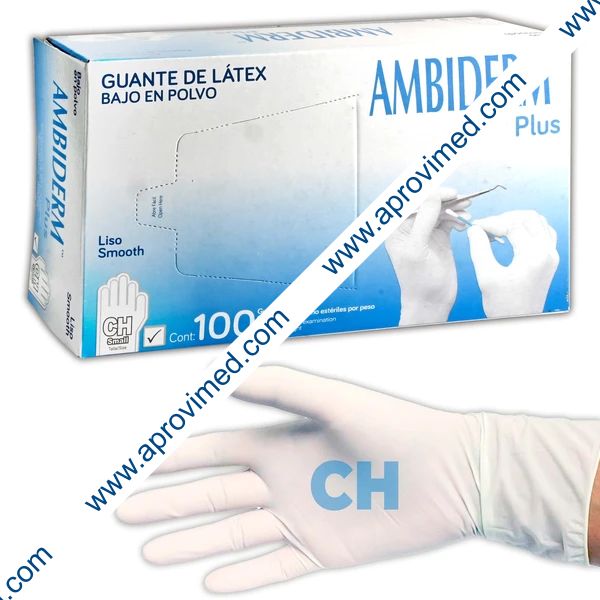 AMBIDERM Plus GUANTE LTX EXPLORACIÓN BLANCO No Estéril CH. c/100 Pzs ...