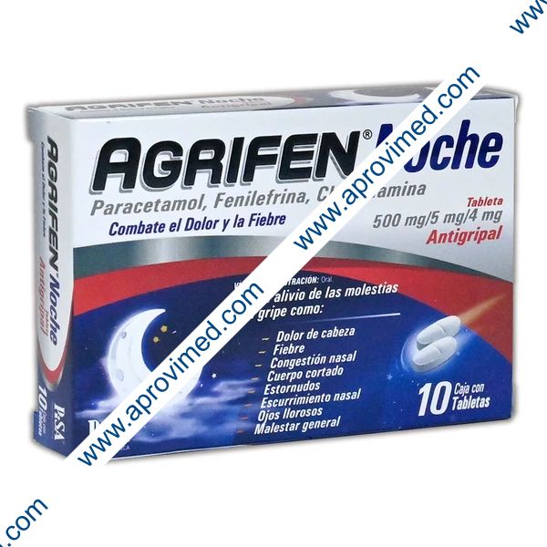 AGRIFEN Noche c/10 TABS. 500/5/4 MG. – APROVISIONAMIENTO MEDICO