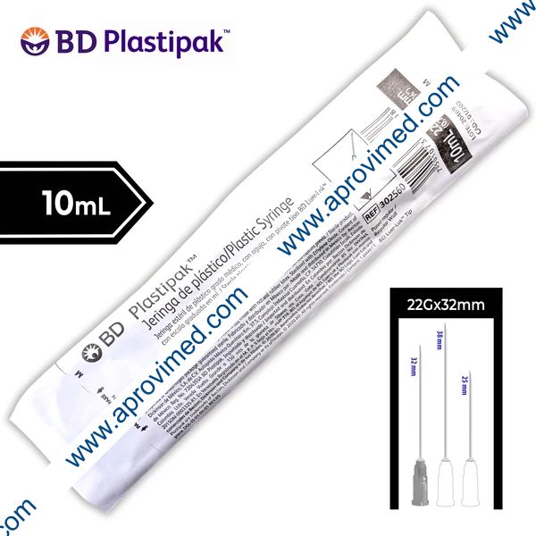 JERINGA 10 mL. (Plastipak) c/AGUJA 22Gx32mm. c/1 Pza ...