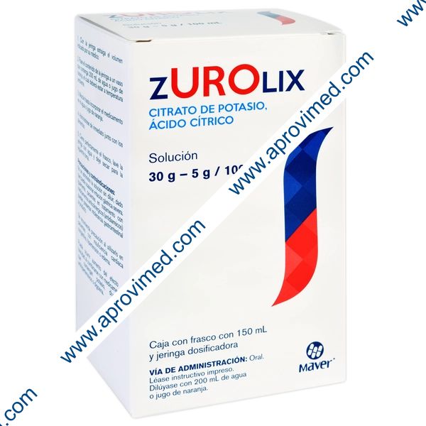ZUROLIX SOLUCION Fco. 150 ML. 30-5 G/100 ML. – APROVISIONAMIENTO MEDICO