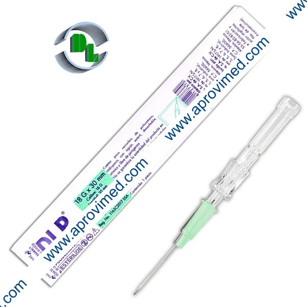 CATÉTER I.V. Radiopaco (DLP) 18Gx30mm Color Verde c/1 Pza ...