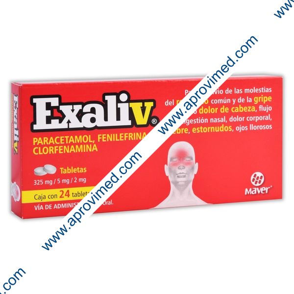 EXALIV c/24 TABS. 325/5/2 MG. – APROVISIONAMIENTO MEDICO