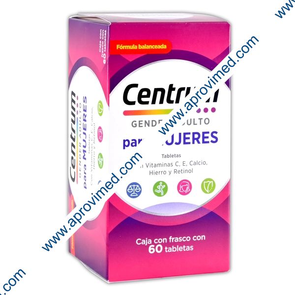 CENTRUM GENDER ADULTO p/MUJERES c/60 TABS. – APROVISIONAMIENTO MEDICO